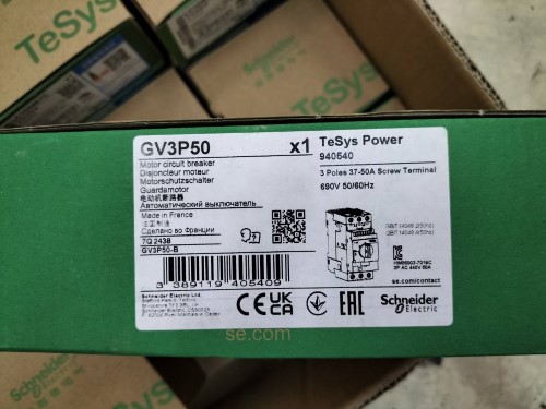 SCHNEIDER MODEL: GV3P50 3P 37-50A ราคา 3,190 บาท