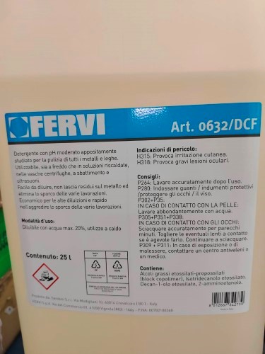 น้ำยาทำความสะอาดชิ้นส่วน 25ล. FERVI 0632/DCF0632/FERVI 0632/DCF-0632 ...