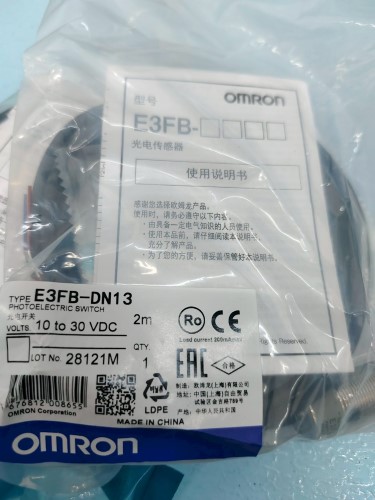 OMRON PHOTOELECTRIC SENSOR MODEL: E3FB-DN13 10-30VDC ราคา 2,100.00 บาท
