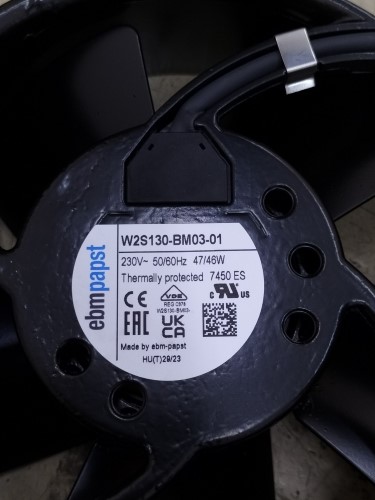 EBMPAPST W2S130-BM03-01 230V 47/46W ราคา 4,324.50 บาท