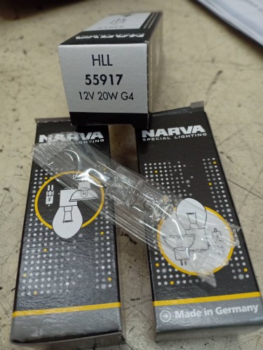 NARVA SPECIAL LIGHTING MODEL: HLL 55917 12V 20W G4 SHIMADZU HALOGEN LAMP ราคา 2,200 บาท