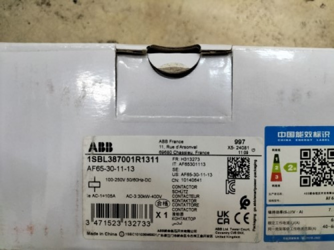 ABB MODEL: AF65-30-11-13 (1SBL387001R1311) ราคา 2,704.68 บาท