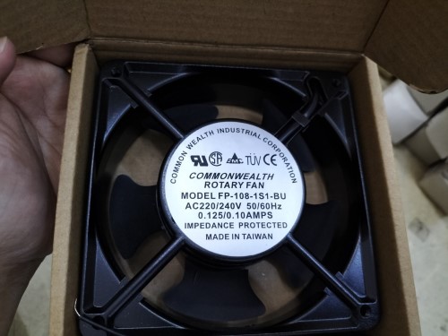 COMMONWEALTH ROTARY FAN MODEL: FP-108-1S1-BU AC220/240V 0.125/0.10 AMPS ราคา 1,550 บาท