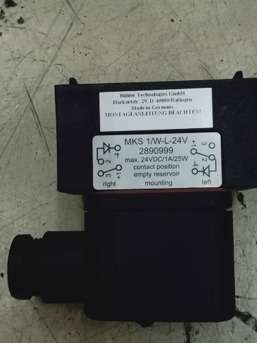 BUHLER TECHNOLOGIES LEVEL SWITCH MKS-1/W-L-24V 2890999 24VDC/1A/25W ราคา 890 บาท