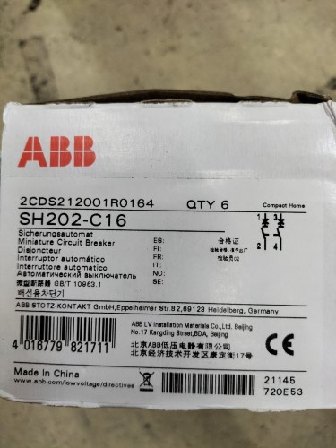 ABB SH202-C16 ราคา 405.90 บาท