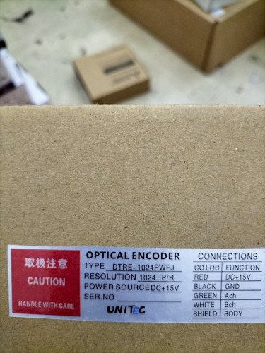UNITEC OPTICAL ENCODER MODEL: DTRE-1024PWFJ 1024 P/R DC+15V ราคา 12,500 ...