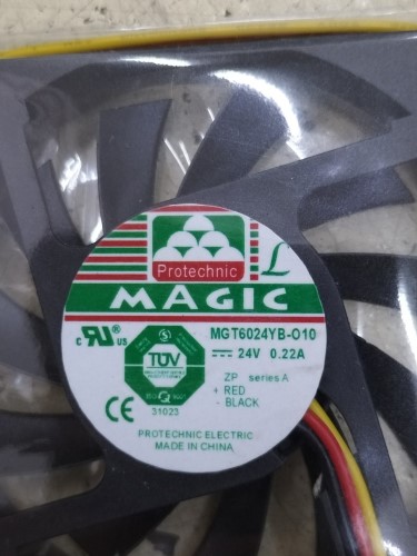 PROTECHNIC MAGIC FAN MODEL: MGT6024YB-010 24V 0.22A ราคา 333 บาท