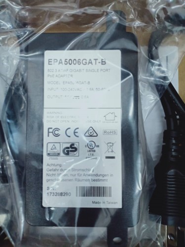 ENGENIUS POE +AC ADAPTER MODEL: EPA5006GAT-B 100-240VAC 0.8A 50-60HZ ...