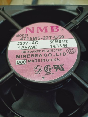 NMB MODEL : 4715MS-22T-B50 220VAC 50/60HZ 14/13W ราคา 1,127 บาท