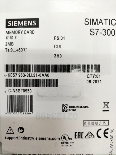 SIEMENS 6ES7953-8LL31-0AA0 ราคา 46,080 บาท