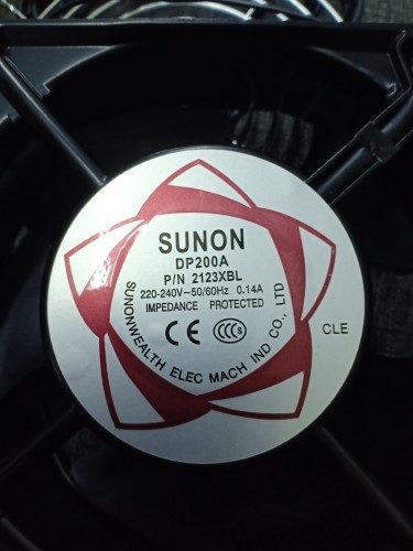 SUNON FAN MODEL: DP200A 220-240V 50/60HZ 0.14A ราคา 400 บาท
