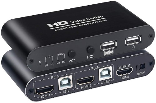 KVM SWITCH HDMI 2 PORT BOX ราคา 1881 บาท