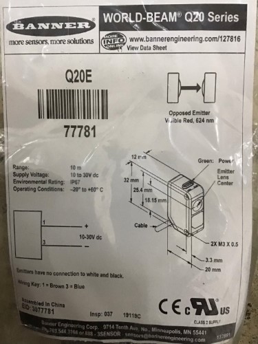 BANNER Q20E ราคา 17,000 บาท