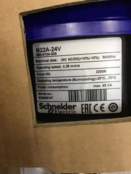 SCHNEIDER ACTUATOR VALVE M22A-24V 890-0104-000 24V AC/DC ราคา 80,800 บาท