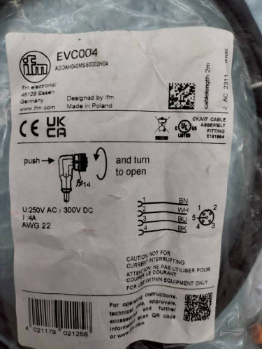 IFM ELECTRONIC MODEL: EVC004 ราคา 550.00 บาท