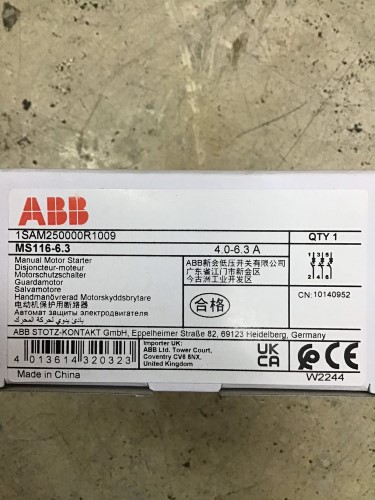 ABB MS116-6.3 ราคา 618 บาท