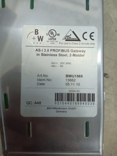 BIHL WIEDEMANN MODEL: BWU1569 AS-I 3.0 PROFIBUS GATEWAY ราคา 56,260 บาท