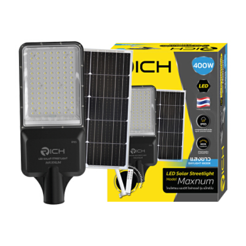RICH LED SOLAR STREETLIGHT MODEL MAXNUM โคมไฟถนนโซล่าเซลล์ LED รุ่น ...