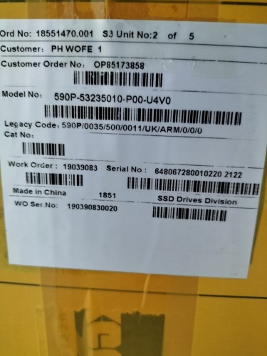 PARKER DC DRIVE 590P-53235010-P00-U4V0 ราคา 67,344 บาท