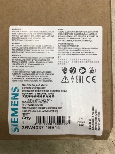 SIEMENS 3RW4037-1BB14 ราคา 25560 บาท