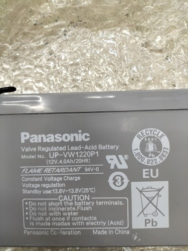 PANASONIC BATTERY MODEL: UP-VW1220PI ราคา 5,800 บาท