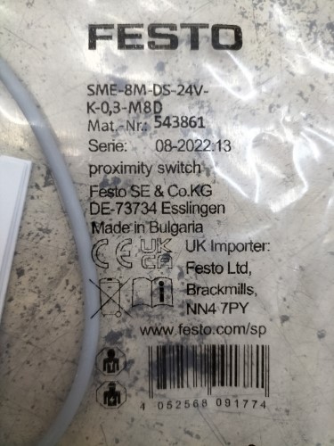 FESTO SME-8M-DS-24V-K-0.3-M8D 543861 ราคา 1,550 บาท