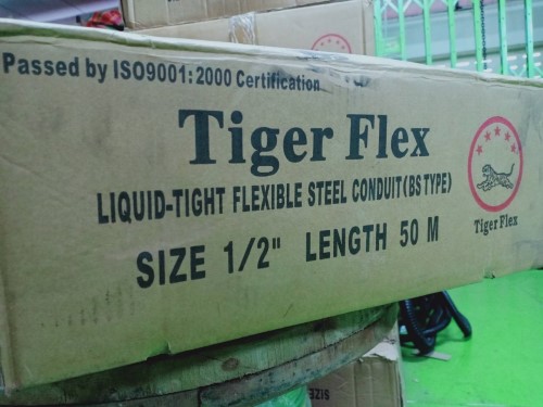 TIGER FLEX ท่อเฟล็กซ์กันน้ำ SIZE 1/2" BLACK (1 ROLL) ราคา 1,035.00 บาท