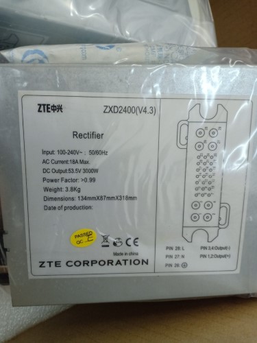 ZTE POWER SUPPLY RECTIFIER MODULE MODEL: ZXD2400 (V4.3) ราคา 8,000 บาท