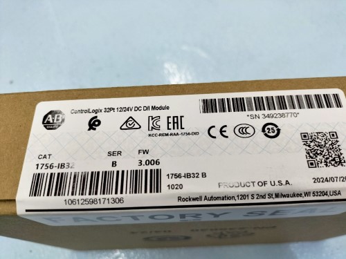ALLEN-BRADLEY MODEL: 1756-IB32 CONTROLLOGIX 32PT 12/24V DC D/I MODULE ...