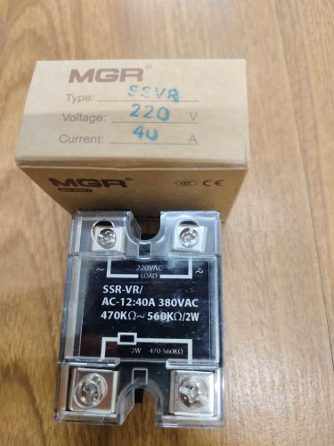 MGR SOLID STATE RELAY MODEL: SSR-VR 220VAC 40A ราคา 1,250 บาท