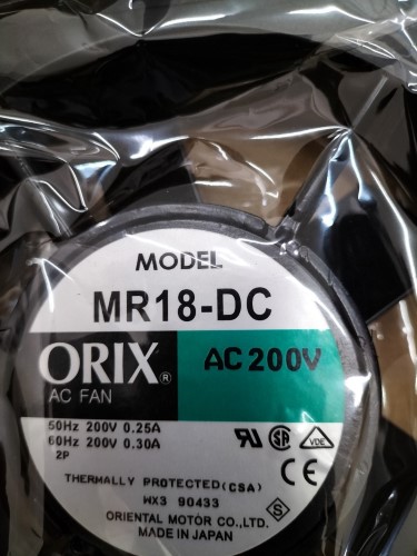 ORIX FAN MODEL: MR18-DC AC200V ราคา 3,400 บาท