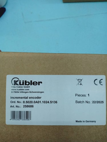 KUBLER INCREMENTAL ENCODER MODEL: 8.5020.0A01.1024.S136 5-30VDC 100MA ...