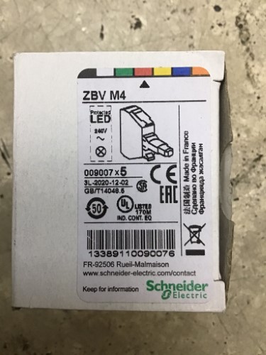 SCHNEIDER ZBV-M4 220V ราคา 216 บาท