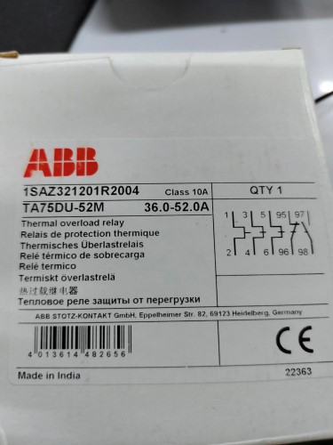 ABB TA75DU-52M 36.0-52.0A ราคา 2,000 บาท