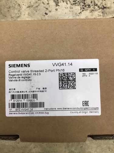 SIEMENS VVG 41.14 1/2" ราคา 14,138 บาท