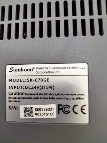 SAMKOON TOUCH SCREEN MODEL: SK-070GE DC24V +-15% ราคา 4,100.00 บาท