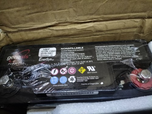 ENERSYS GENESIS BATTERY MODEL:G12V13AH10EP 0770-2007 12V/13AH ราคา ...