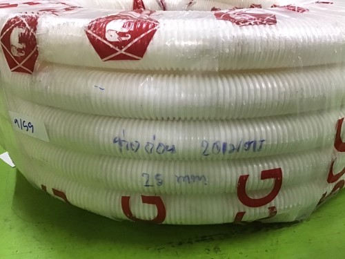 ท่ออ่อน ท่อ PVC สีขาว 25 MM. 20M. ราคา 28 บาท
