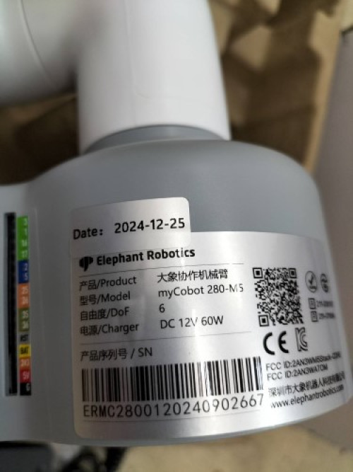 ELEPHANT ROBOTICS COLLABORATIVE ROBOT MODEL:MY COBOT 280M5 STACK 2023-6 ...