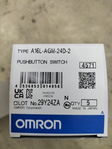 OMRON SWITCH MODEL: A16L-AGM-24D-2 ราคา 390 บาท