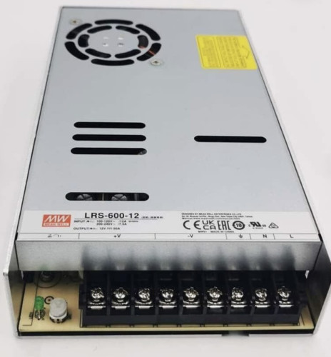 MEAN WELL LRS-600-12 : 600W Power Supply Single O/P 12V 50A ราคา1899บาท