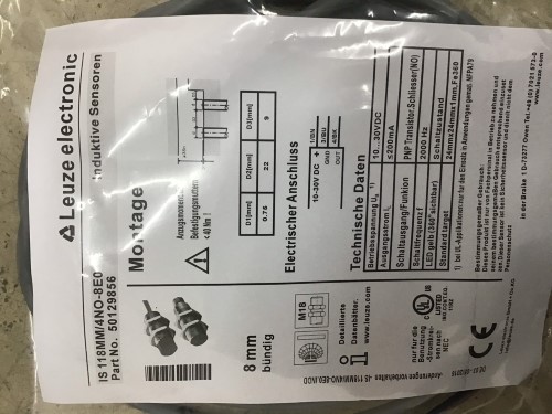 LEUZE IS 118 MM/4NO-8E0 ราคา 2,300 บาท