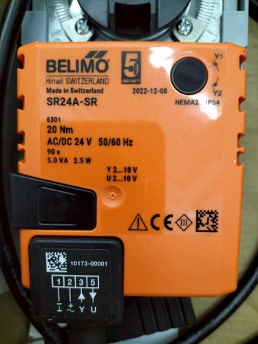 BELIMO MODULATING ROTARY ACTUATOR MODEL: SR24A-SR 24VAC/DC 20NM ราคา 7,320.00 บาท