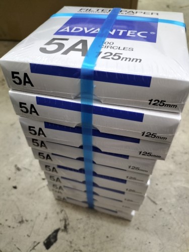 ADVANTEC FILTER PAPER QUANTITATIVE ASHLESS MODEL NUMBER: 01511125 5A ...