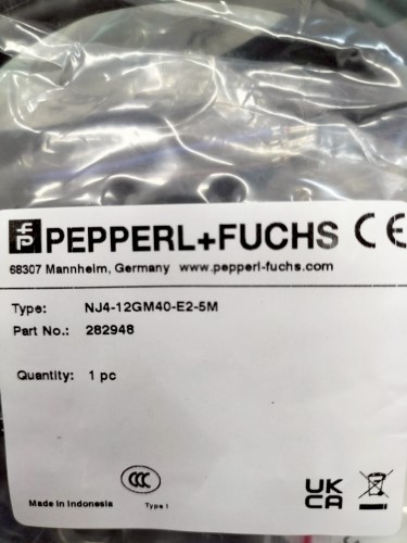 PEPPERL+FUCHS MODEL: NJ4-12GM40-E2-5M ราคา 3,800.00 บาท