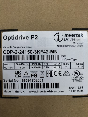 INVERTEK DRIVES 1.5 KW ODP-2-24150-3KF42-MN ราคา 19,000 บาท
