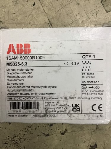 ABB MS325-6.3 ราคา 3,100 บาท