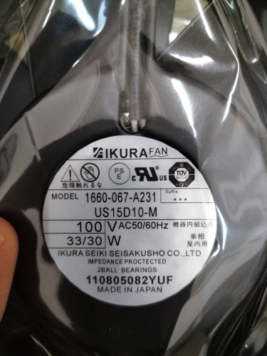 IKURA SEIKI SEISAKUSHO FAN MODEL: US15D10-M 100V 33/30W ราคา 2,990 บาท