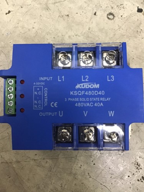 KUDOM INPUT L1 L2 L3 KSQF480D40 3 PHASE SOLID STATE RELAY 480VAC 40A ...