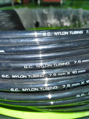 GC. NYLON TUBING 7.5MM. x 10MM. สีดำ ราคา 18 บาท